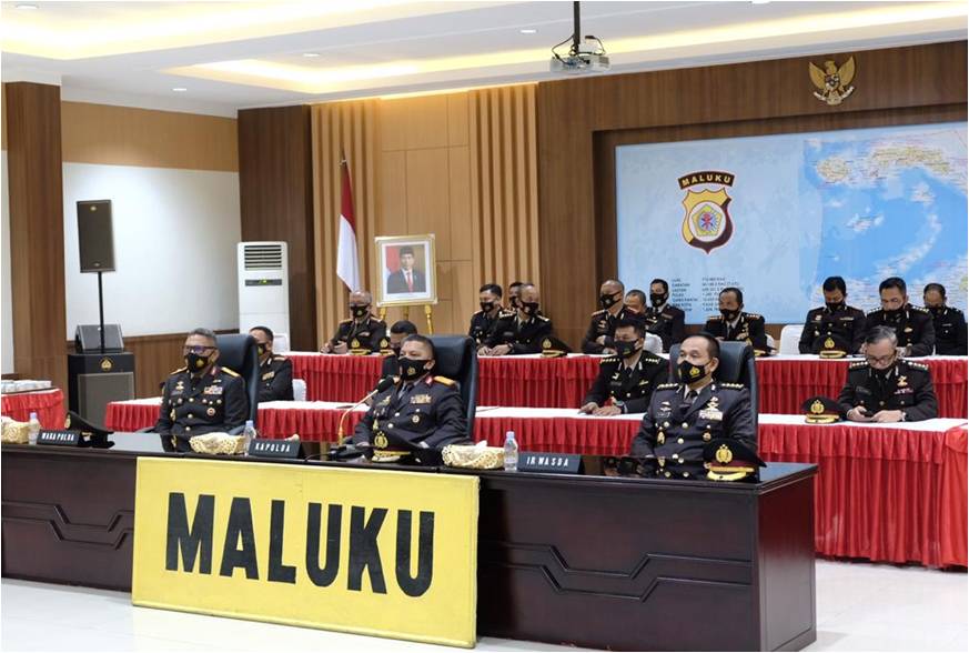 Polda Maluku Ikuti Upacara Hari Kesaktian Pancasila Secara V
