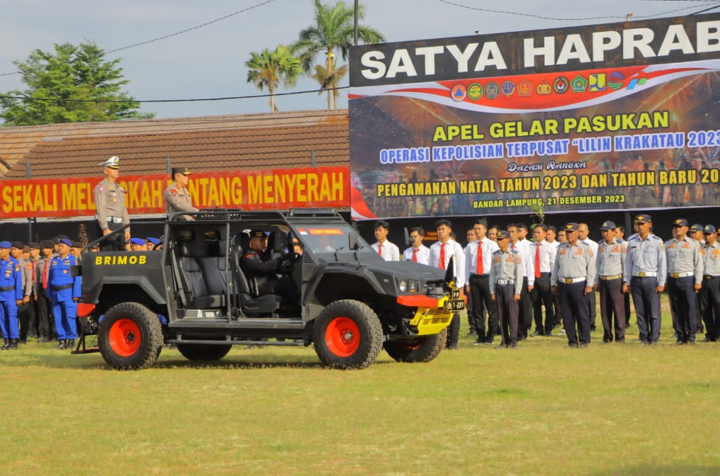 Cek Kesiapan, Polda Lampung Apel Gelar Pasukan Operasi Lilin Cek Kesiapan, Polda Lampung Apel Gelar Pasukan Operasi Lilin